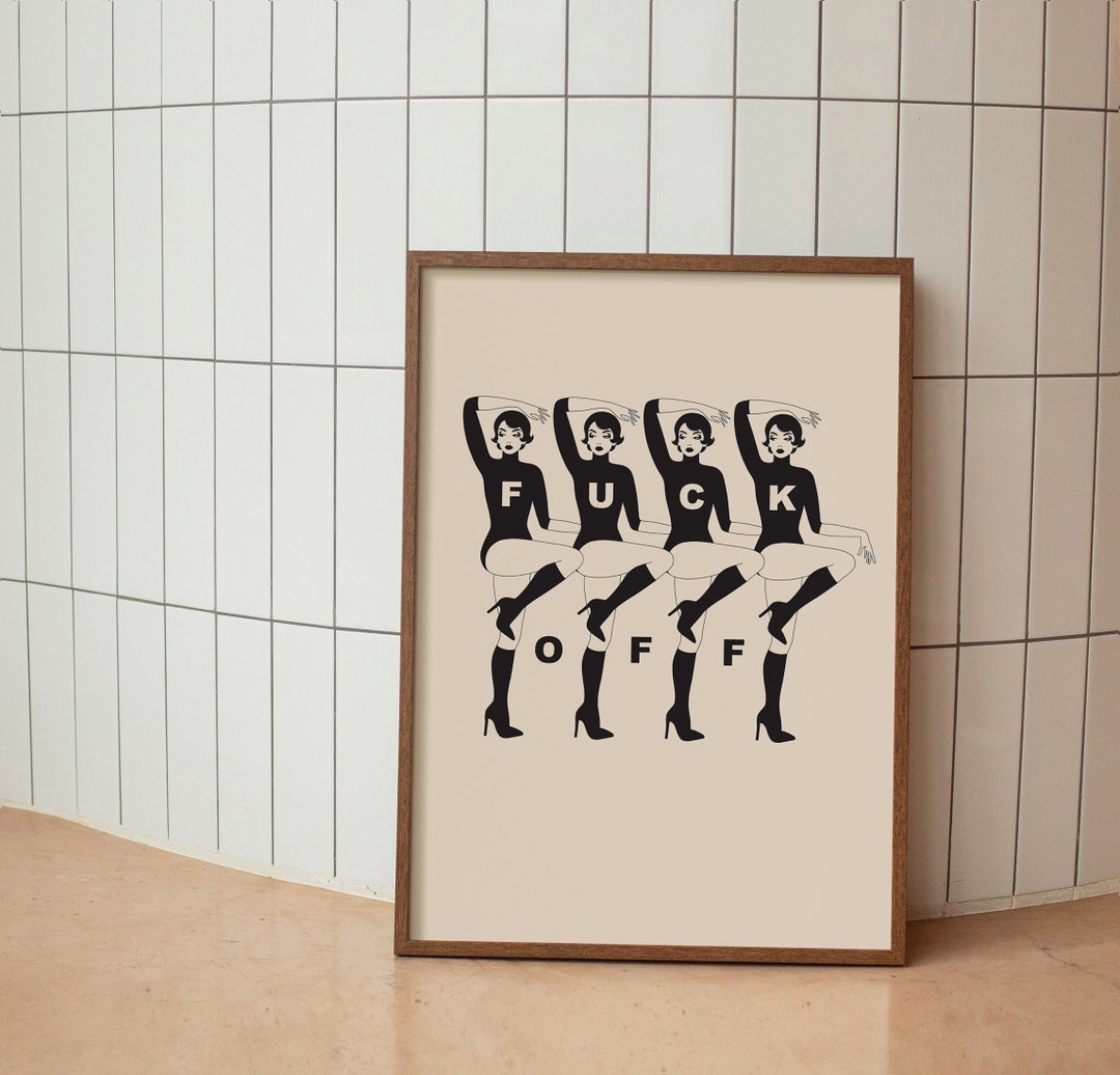 Fck off Retro Print, Bold Feminist Poster, Middle Finger Fashion ...