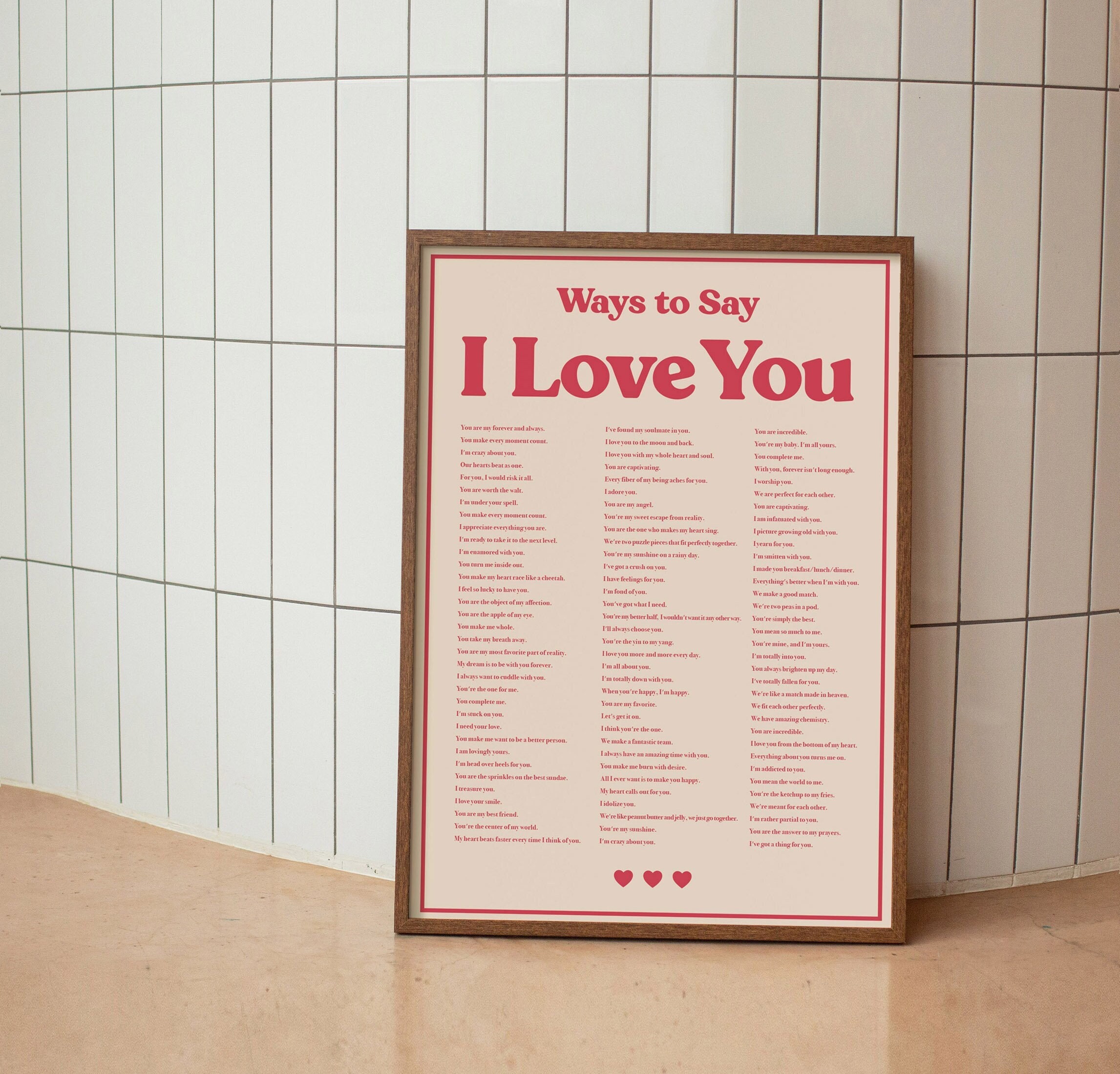 I Love You Print, Inspirational Poster, Positive Poster, Trendy Wall ...