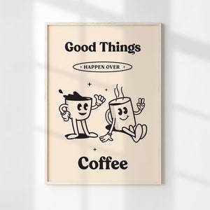 Coffee Poster, More Espresso Less Depresso, Retro Print, Positive ...