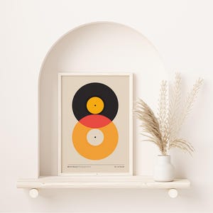 Vinyl Record Poster, Retro Music Art Print, Trendy Minimalist Turntable ...
