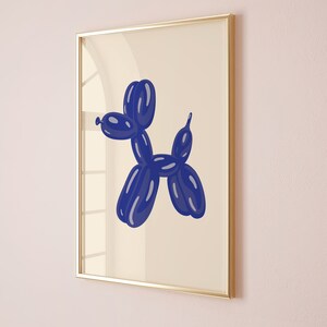Balloon Dog Poster, Funky Art Print, Trendy Art Print, Preppy Room ...