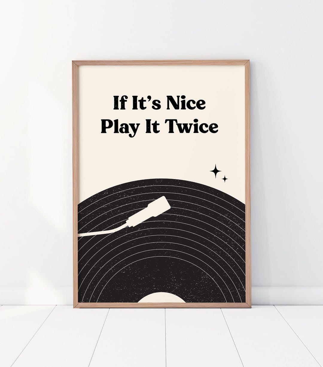 Retro Vinyl Print, Music Record Poster, Trendy Turntable Art Print ...