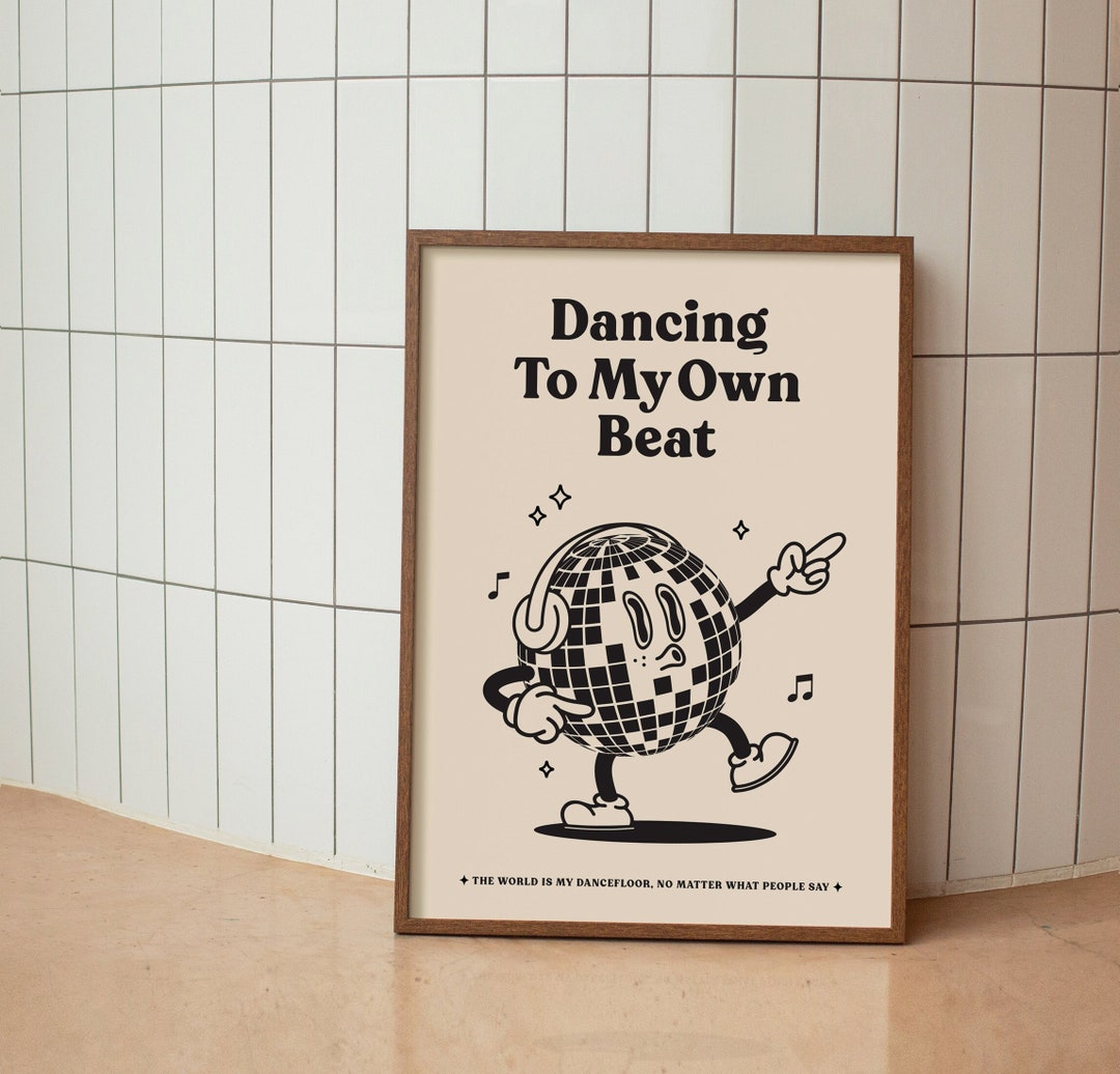 Retro Music Poster, Dance Poster, Trendy Art Print, Trendy Wall Art ...