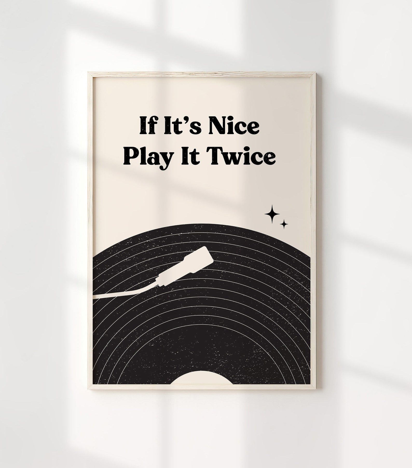 Retro Vinyl Print, Music Record Poster, Trendy Turntable Art Print ...