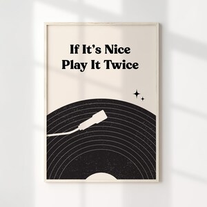 Retro Vinyl Print, Music Record Poster, Trendy Turntable Art Print ...