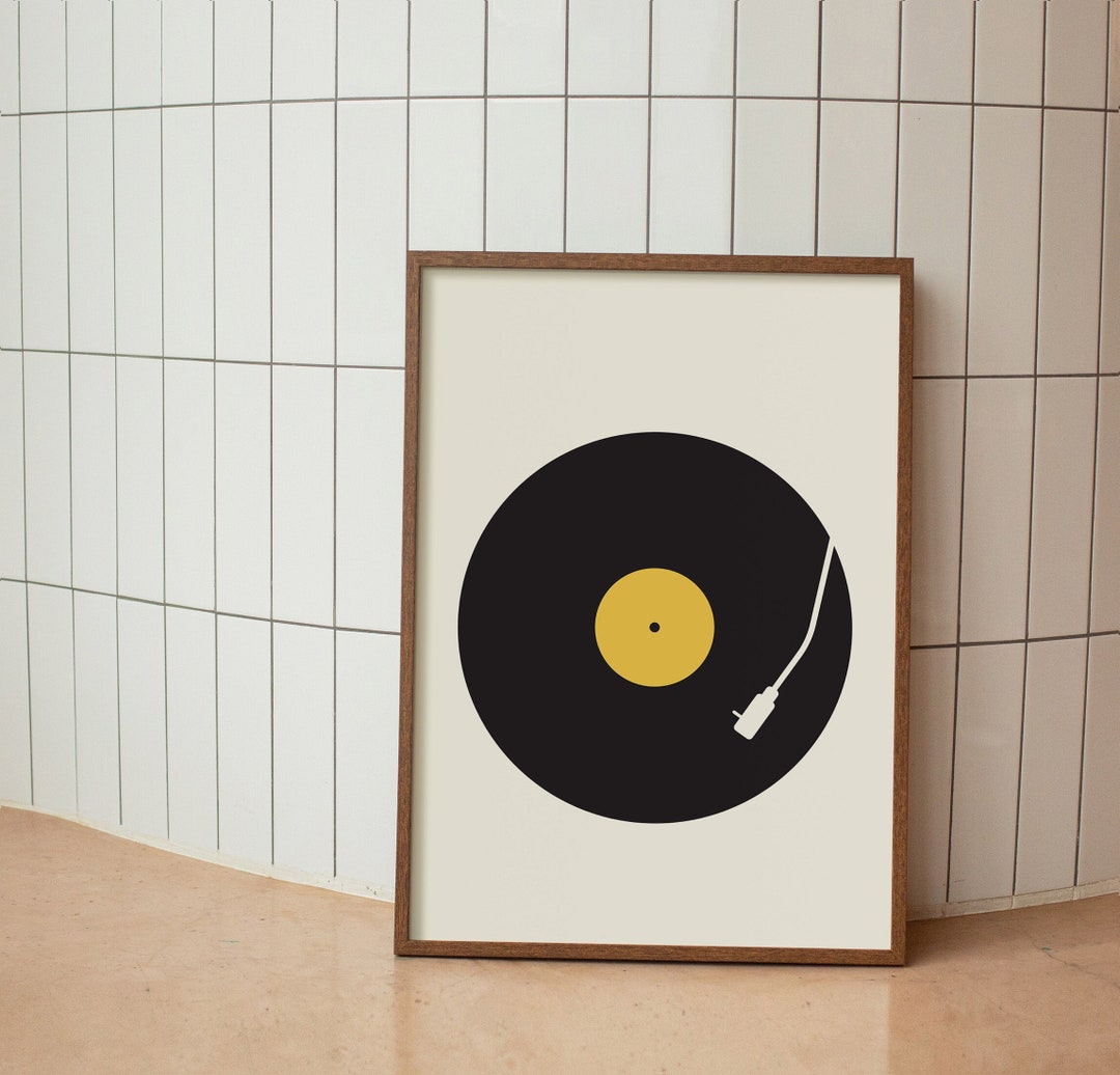 Vinyl Print Minimal Retro Music Record Poster Trendy - Etsy