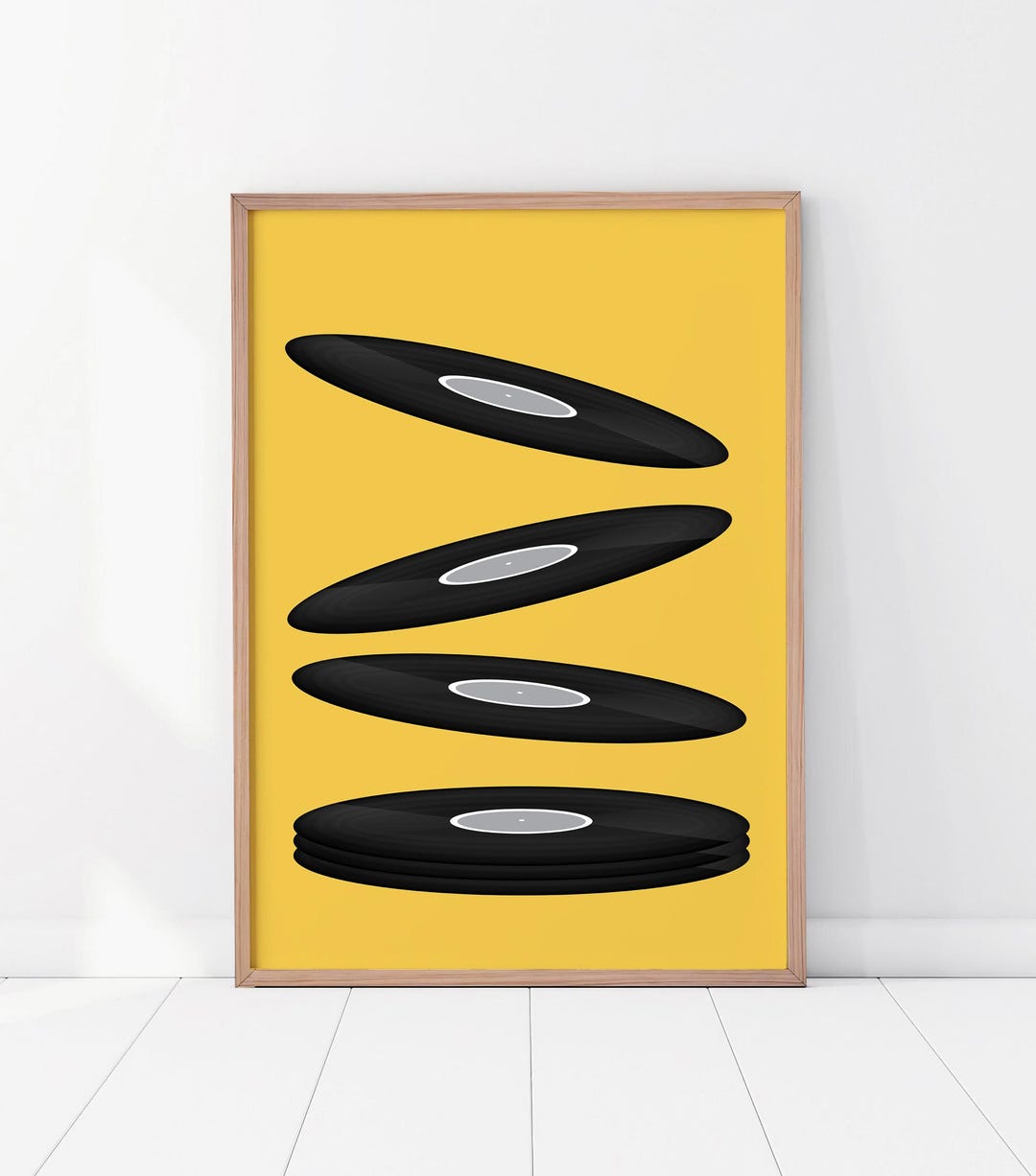 Retro Music Print, Vinyl Record Poster, Trendy Turntable Art Print ...