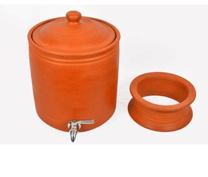 Terravitaindia's Classic Clay Water Pot With Tap: 7L Capacity for ...