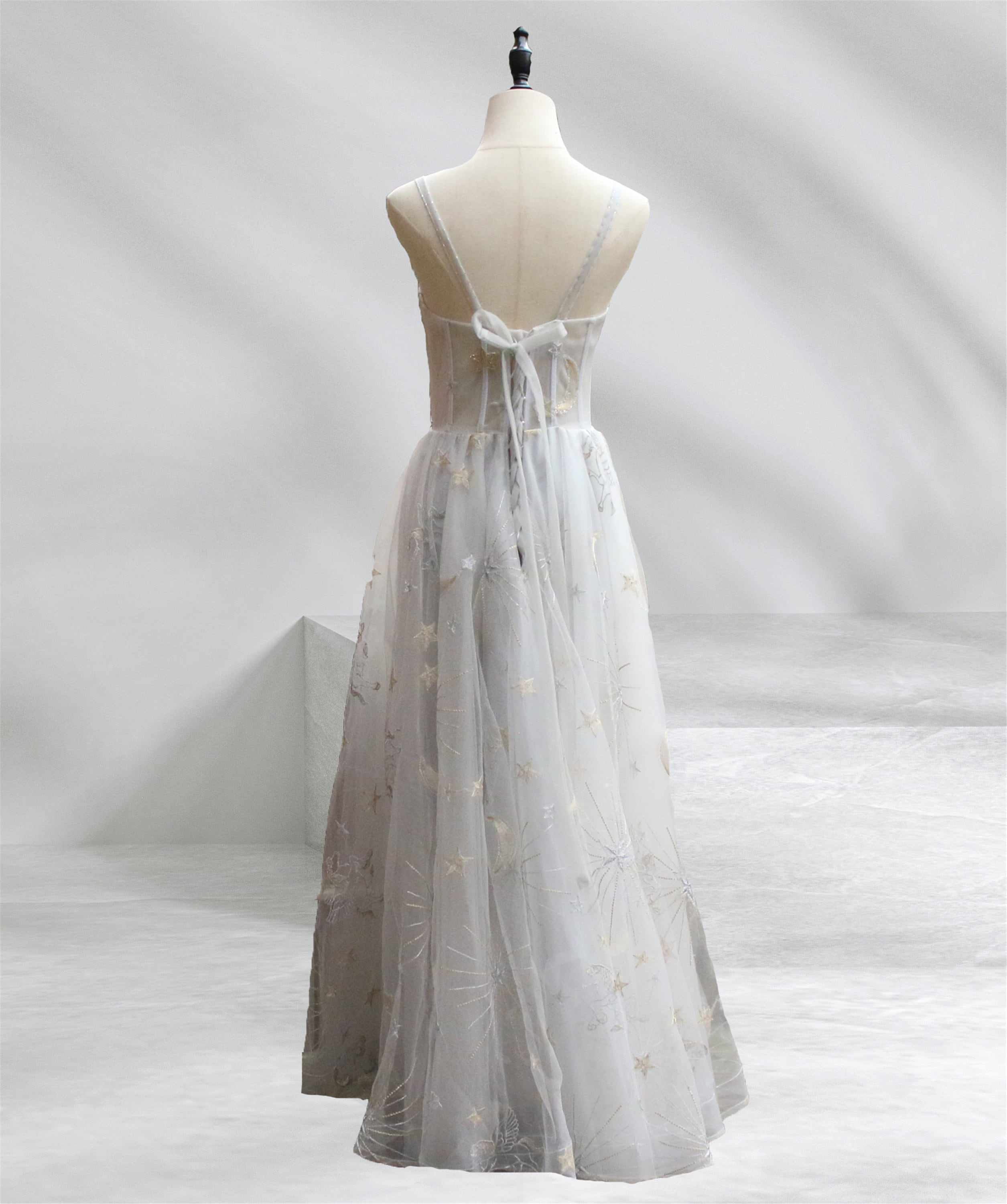 Starry Night Wedding Dressmoon Star Pegasus Elegant Gray - Etsy