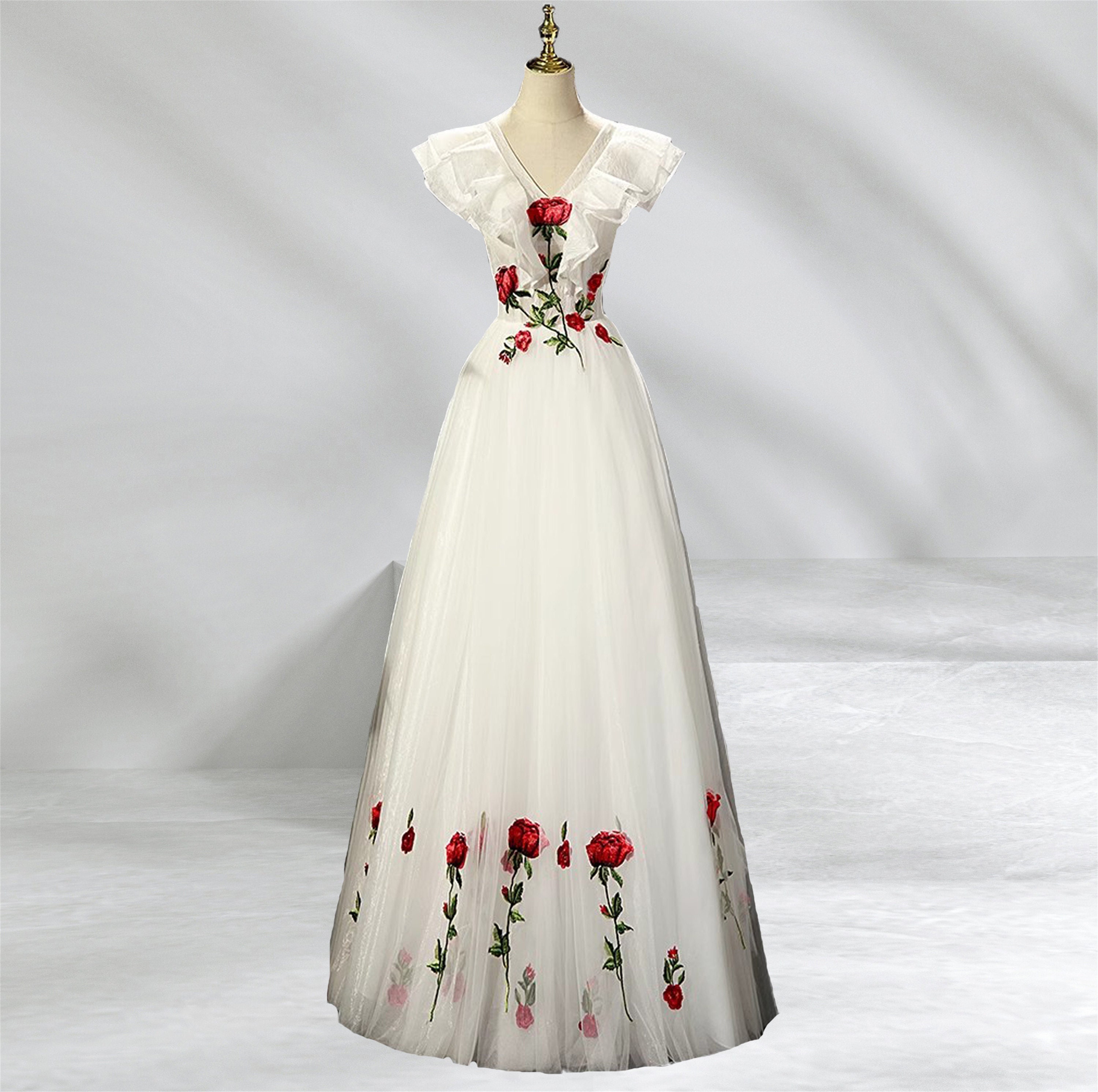 Red Rose Prom Dress at Carol Godsey blog