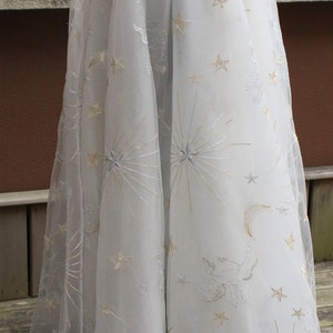 Starry Night Wedding Dress,moon Star Pegasus Elegant Gray Tulle Prom ...