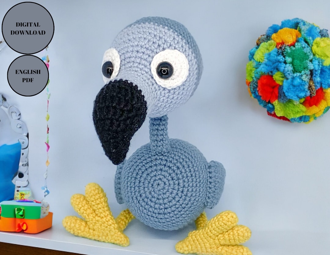 Amigurumi Dodo Bird Snuggle-buddy Crochet Pattern PDF Easy - Etsy