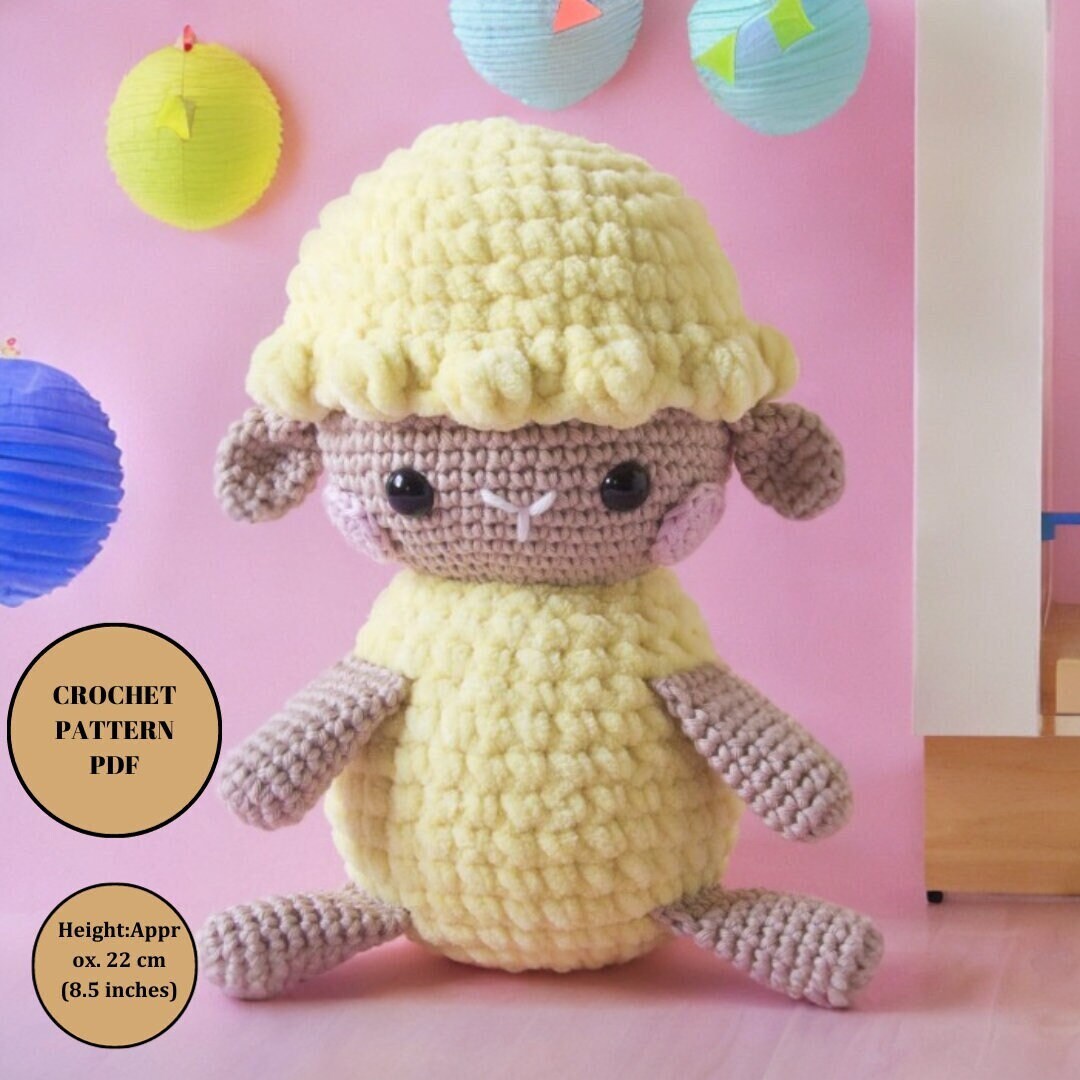Lamb Crochet Pattern Amigurumi Pdf Easy Cute Stuffed Sheep - Etsy