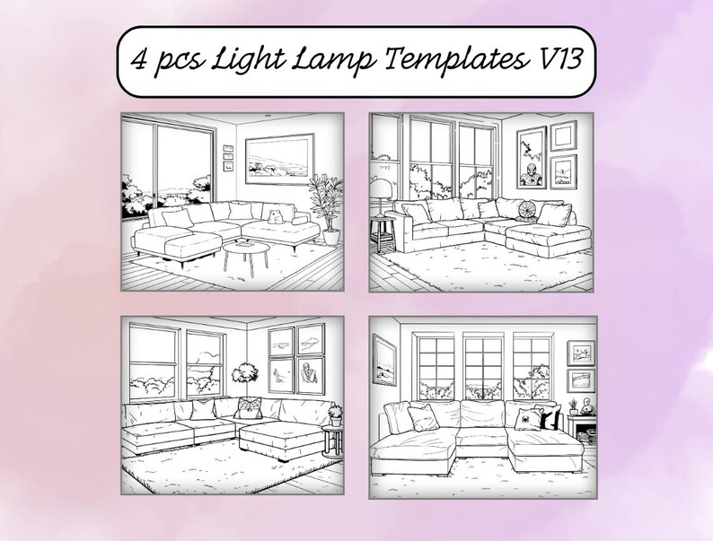 Light Painting Stencils: Sunlight Room Decor Templates (digital ...