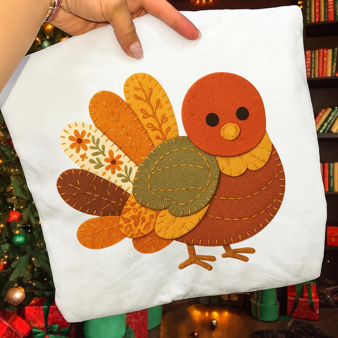 Patchwork Turkey PNG | Cozy Thanksgiving Clipart (digital Download) - Etsy