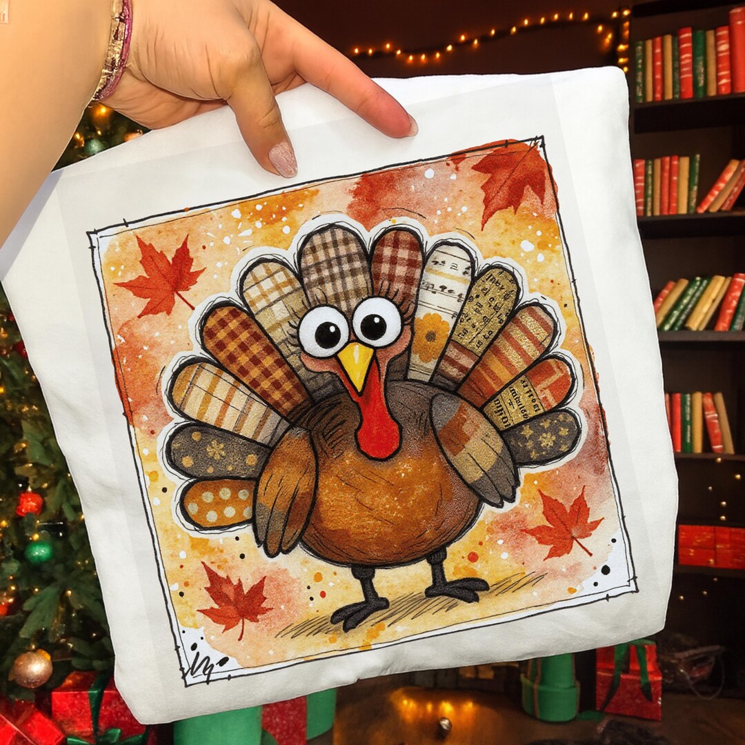 Cute Thanksgiving Turkey PNG, Trendy Fall Design, Coquette Autumn ...
