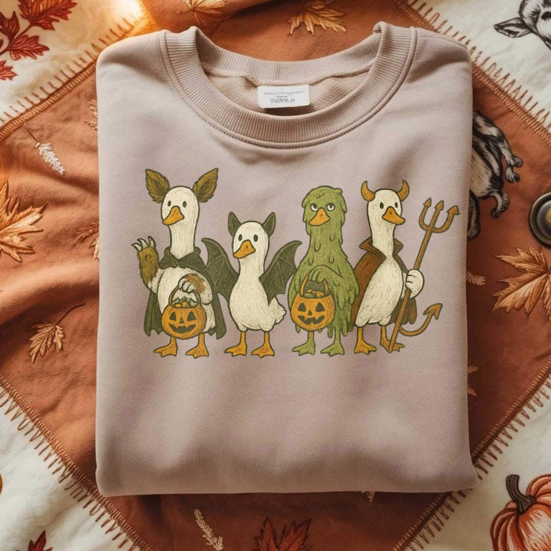 Funny Halloween Duck PNG | Cute Ducks Costumes With Pumpkins ...
