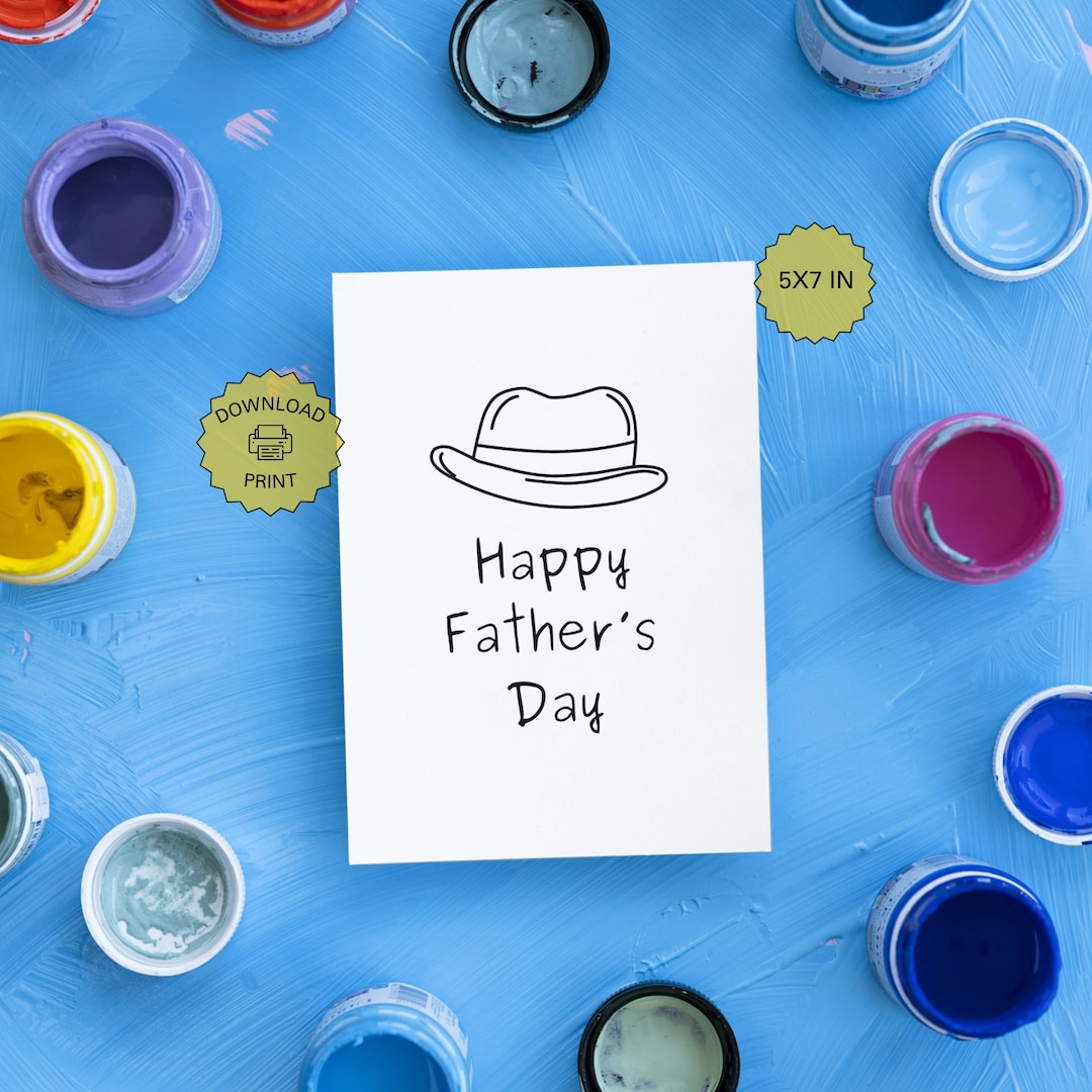 Happy Father's Day Printable Greeting Card, Card for Grandad, Card for ...