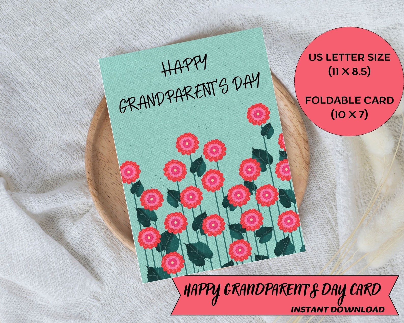 Grandparent's Day Card, Printable Grandparents Day Card, Gift for ...