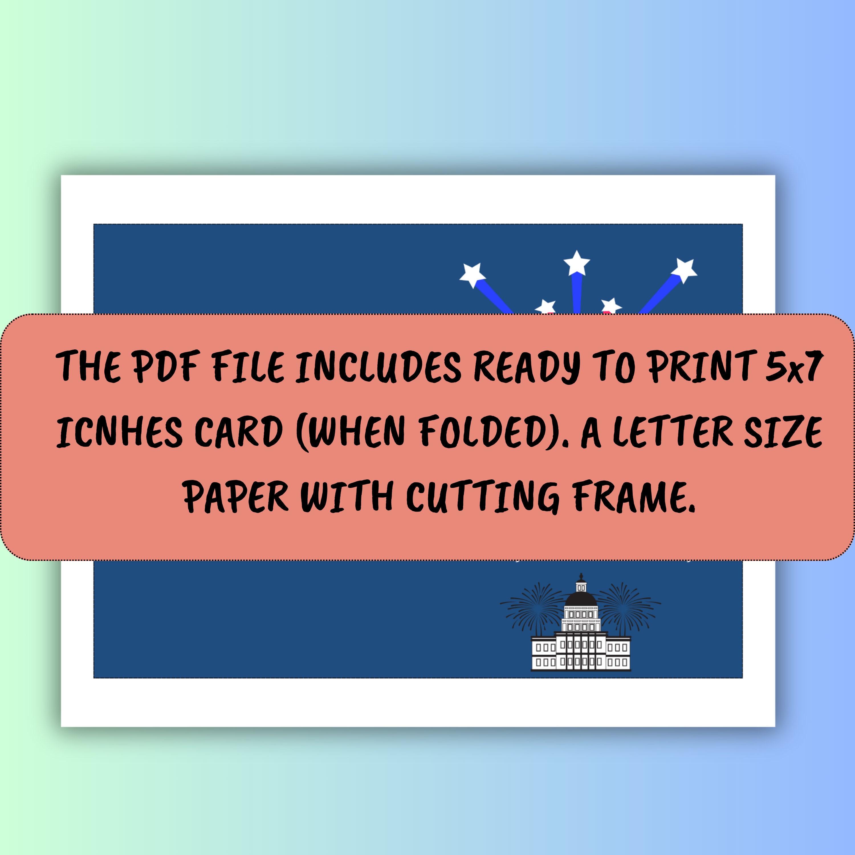 President Day Greeting Card Printable, Happy President Day, Federal ...
