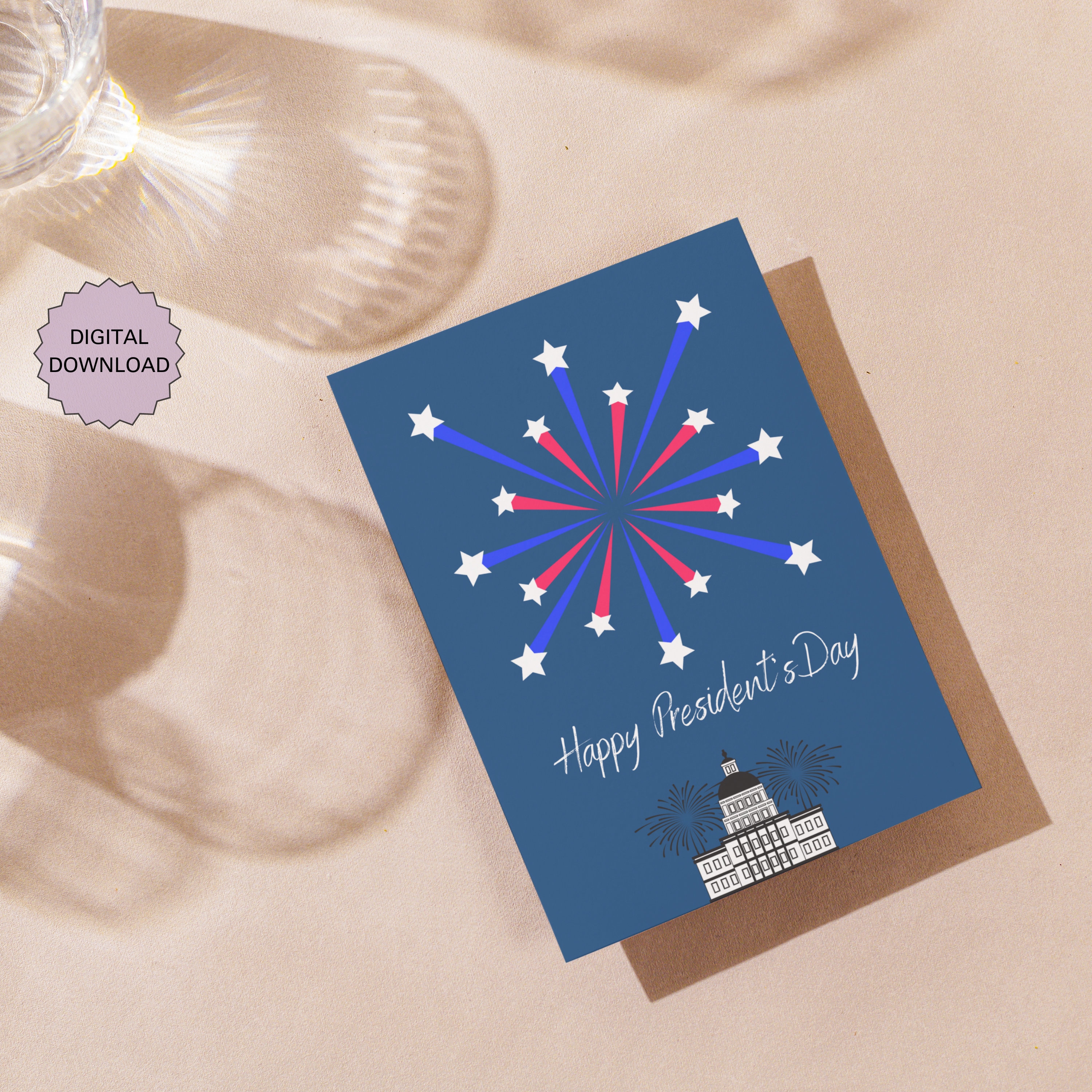 President Day Greeting Card Printable, Happy President Day, Federal ...