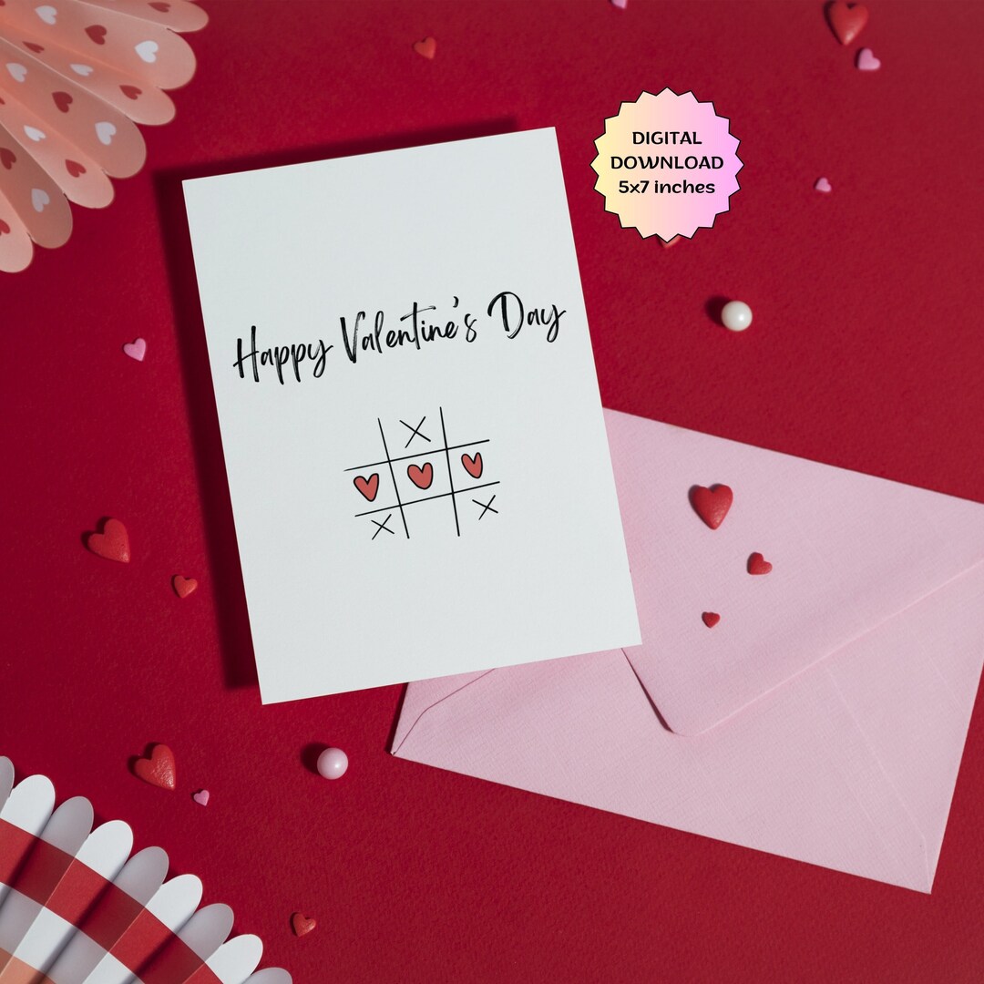 Romantic Love Card, Printable Valentine's Day Card, Anniversary Card ...