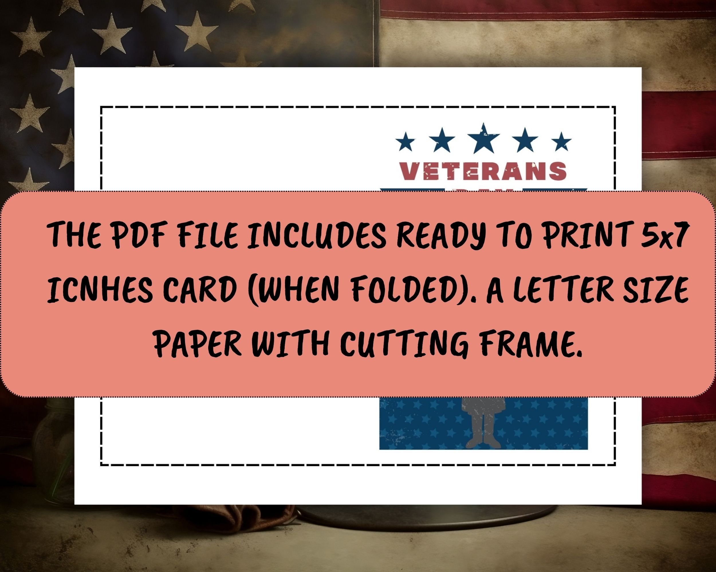 Printable Veterans Day Thank You Cards, Day of Remembrance Card, Thank ...