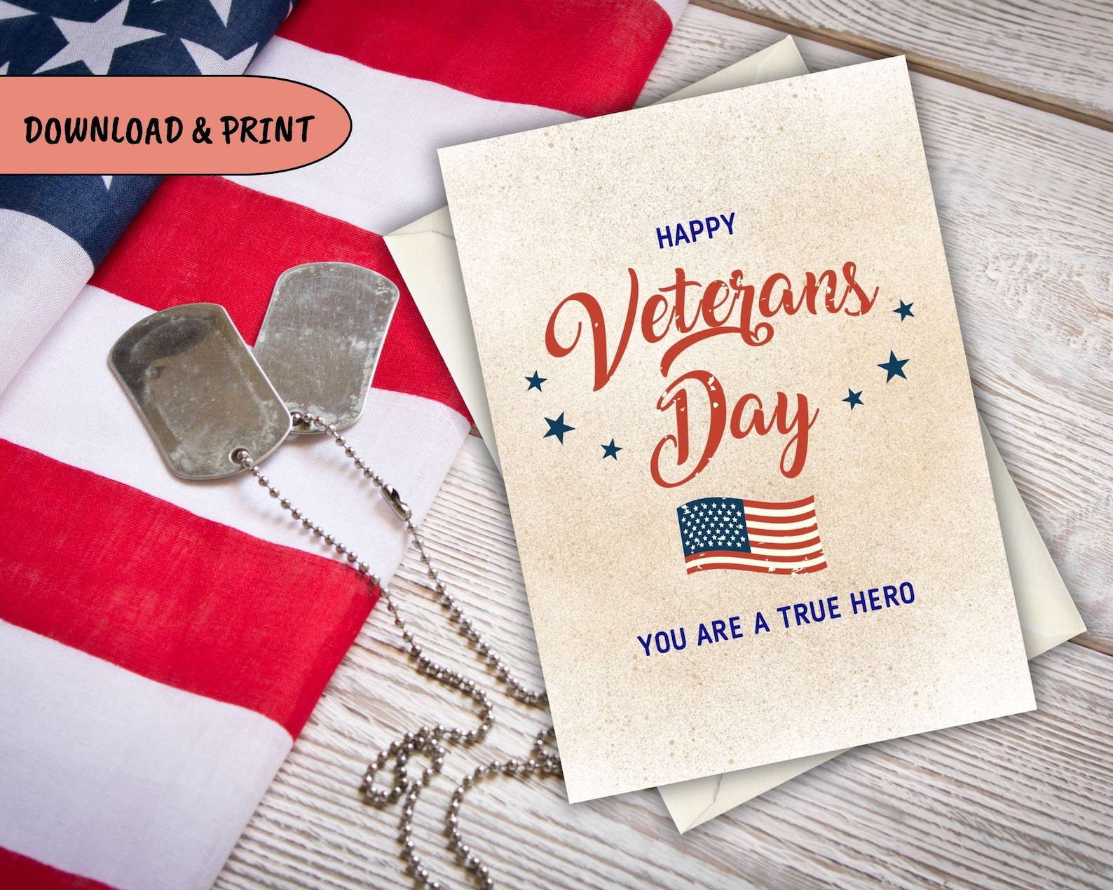 Veterans Day Card Printable, Thank You for Your Service: Veterans Day ...