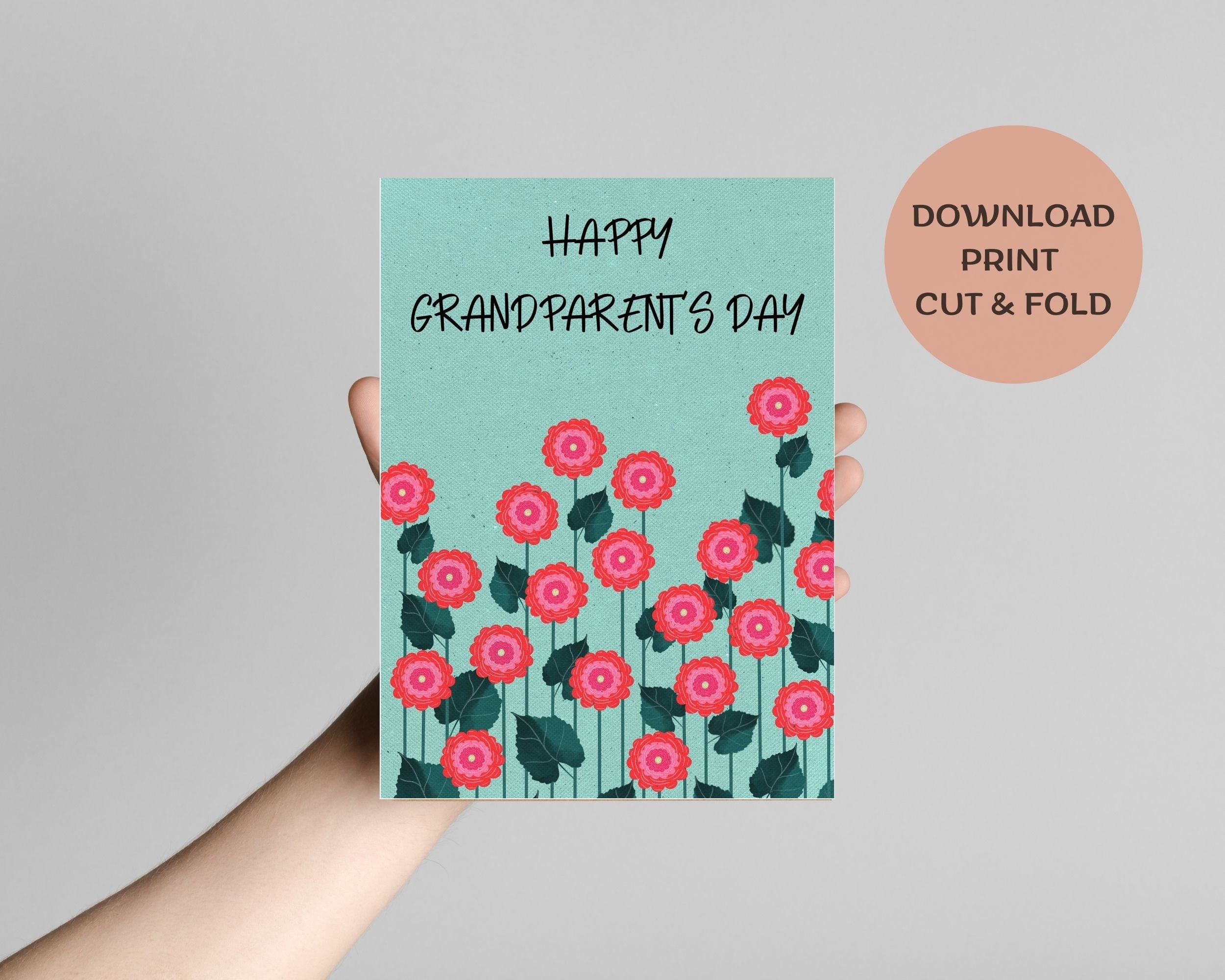 Grandparent's Day Card, Printable Grandparents Day Card, Gift for ...