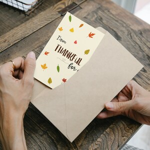 I'am Thankful for You Card, Printable Thanksgiving Greeting Card, First ...