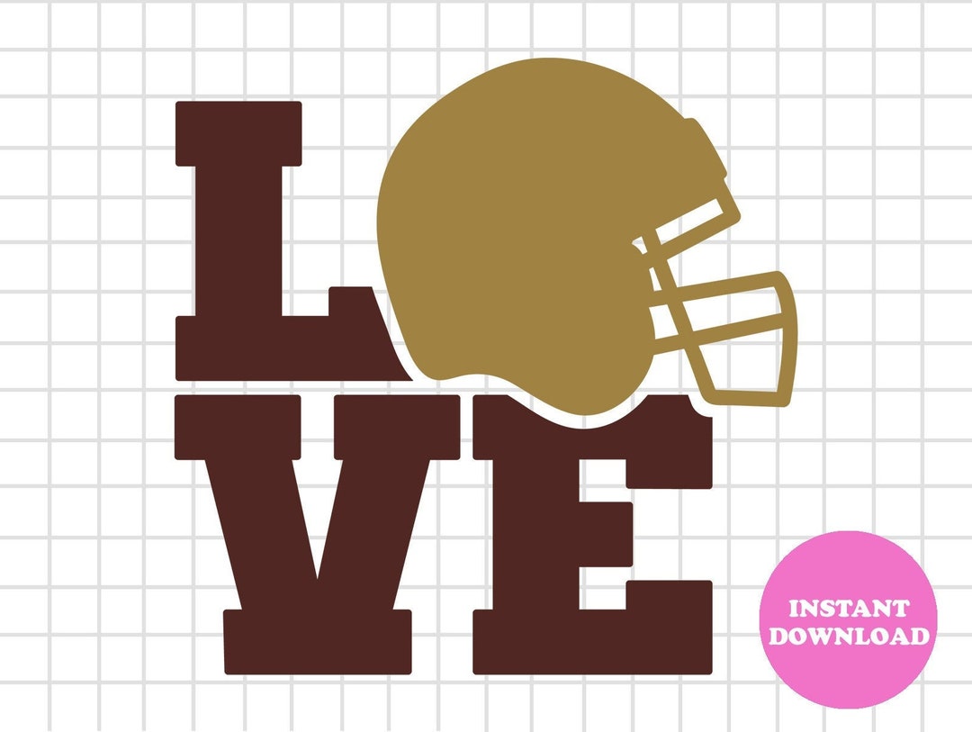 Football Love Svg Layered Item Clipart Cricut Digital - Etsy