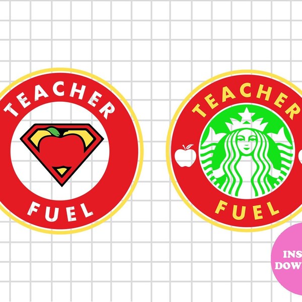 Teacher Starbucks Clipart - Etsy