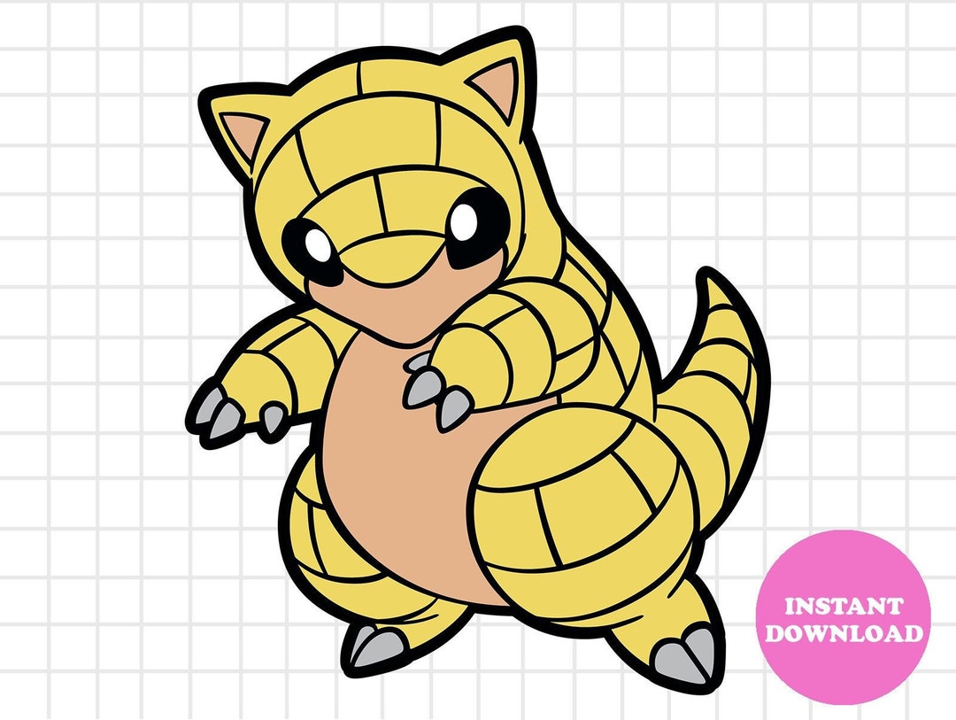 Sandshrew Svg Layered Item, Clipart, Cricut, Digital Vector Cut File ...