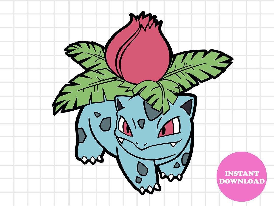 Ivysaur Svg Layered Item, Lvysaur Clipart, Cricut, Digital Vector Cut ...