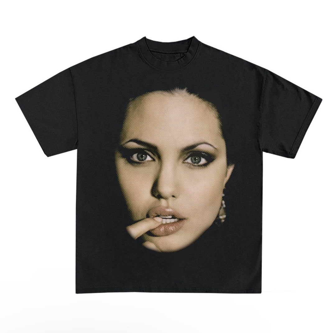 Angelina Iconic Big Face Tee Hollywood Actress Tribute Shirt Big Face ...