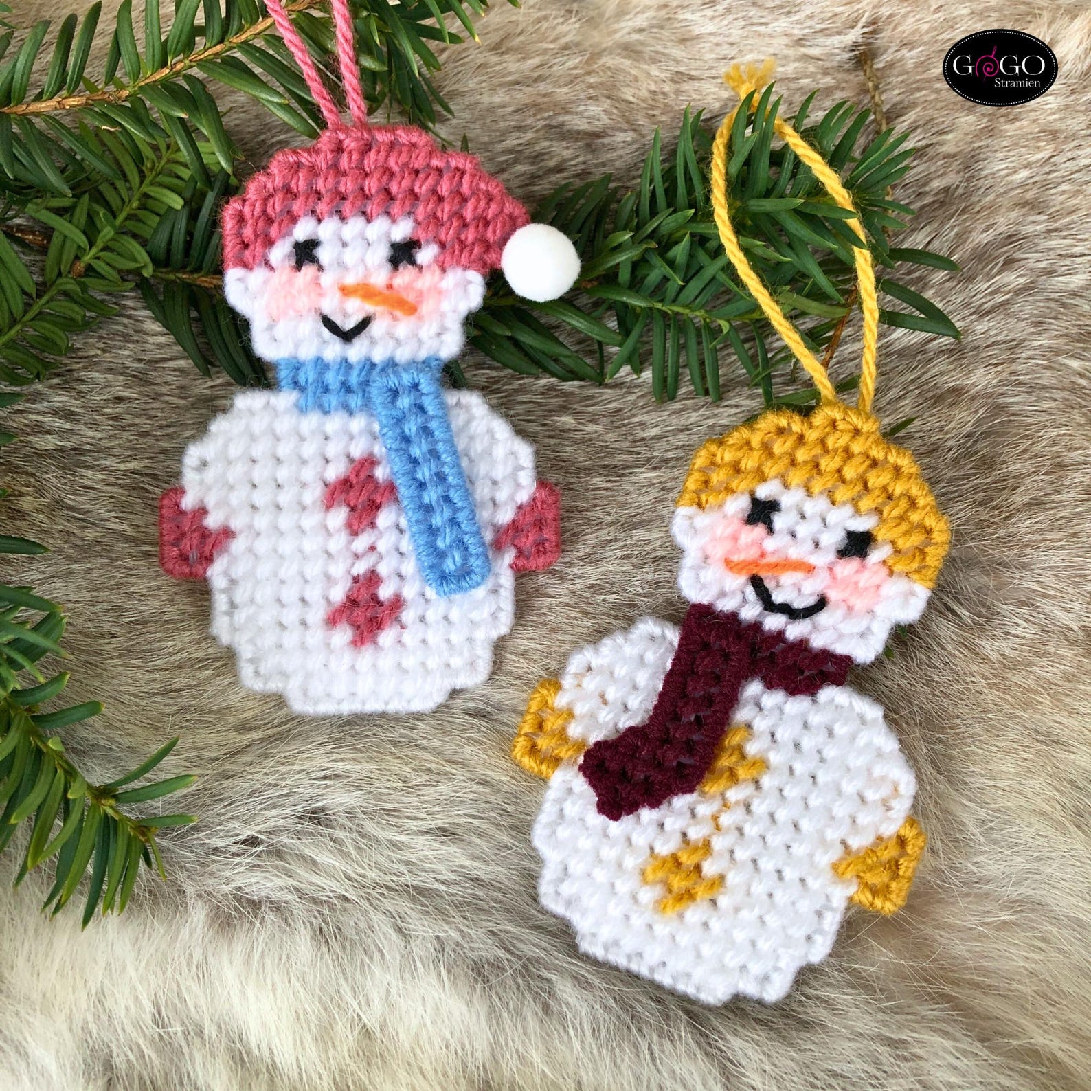 PDF Christmas Little Snowmen, Plastic Canvas Needlework, 7 Count ...