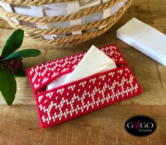 PDF Tissue Covers, Plastic Canvas Needlework, 7 Count Pattern English ...