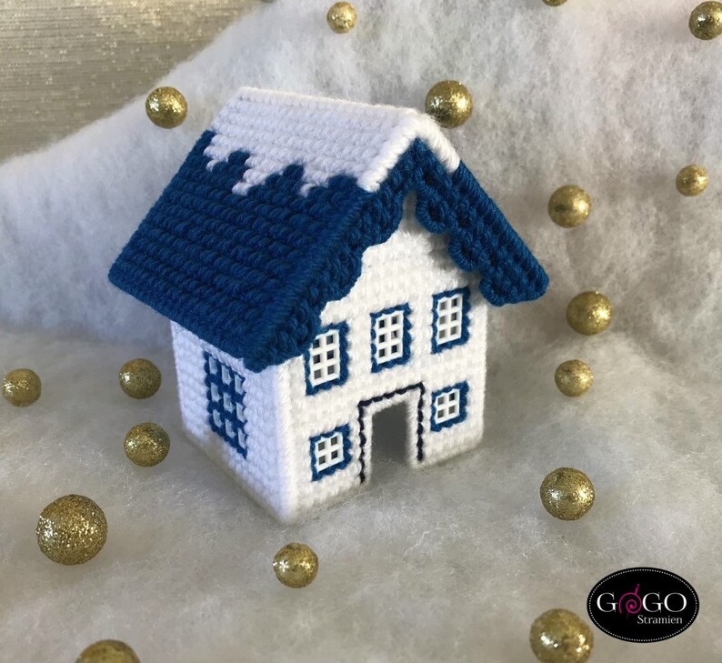 PDF Winter Village Cottages, Plastic Canvas Needlework, 7 Count Houses ...