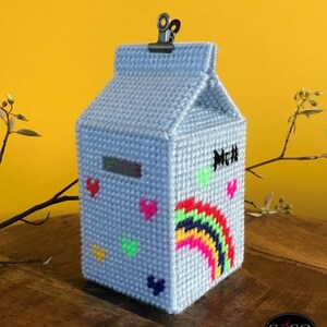 PDF Unicorn Money Box Milk Carton Plastic Canvas 7 Count Pattern ...