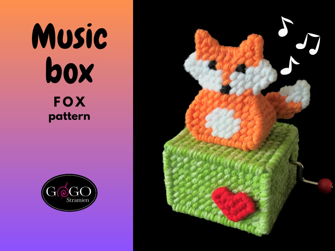 PDF Fox Music Box Pattern Plastic Canvas 7 Count English Needlepoint - Etsy