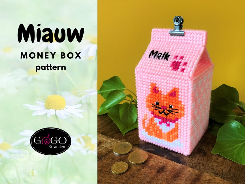 PDF Miauw Money Box Milk Carton Plastic Canvas 7 Count Pattern Kitten ...