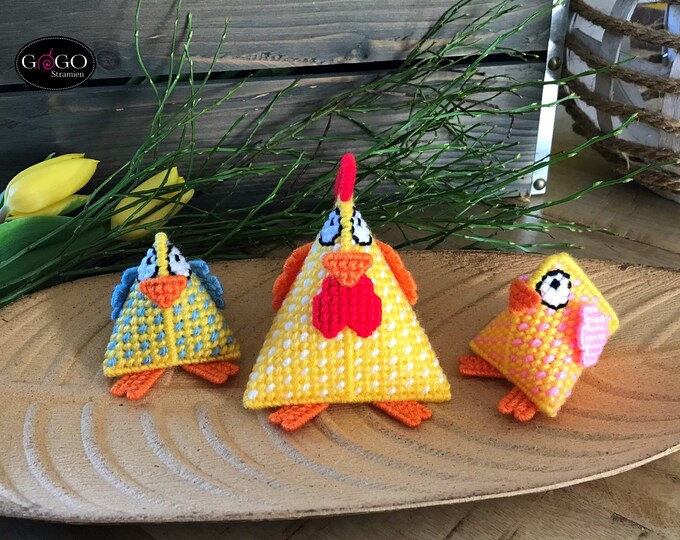 PDF Chicken With Little Chicks, Plastic Canvas, 7 Count Pattern English ...