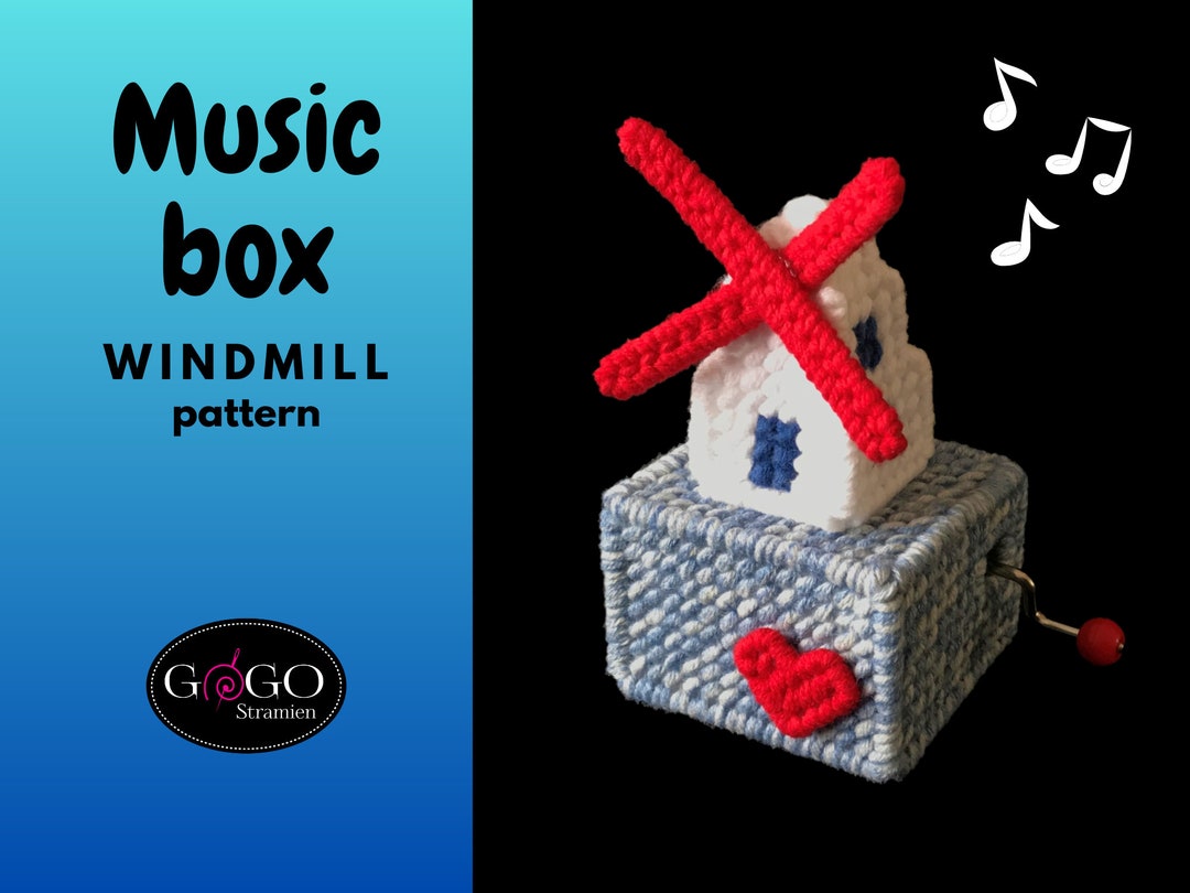 PDF Windmill Music Box Plastic Canvas 7 Count Pattern English ...