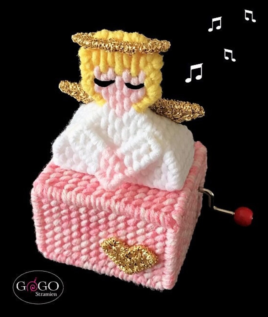 PDF Angel Music Box Plastic Canvas 7 Count Pattern Christmas English ...