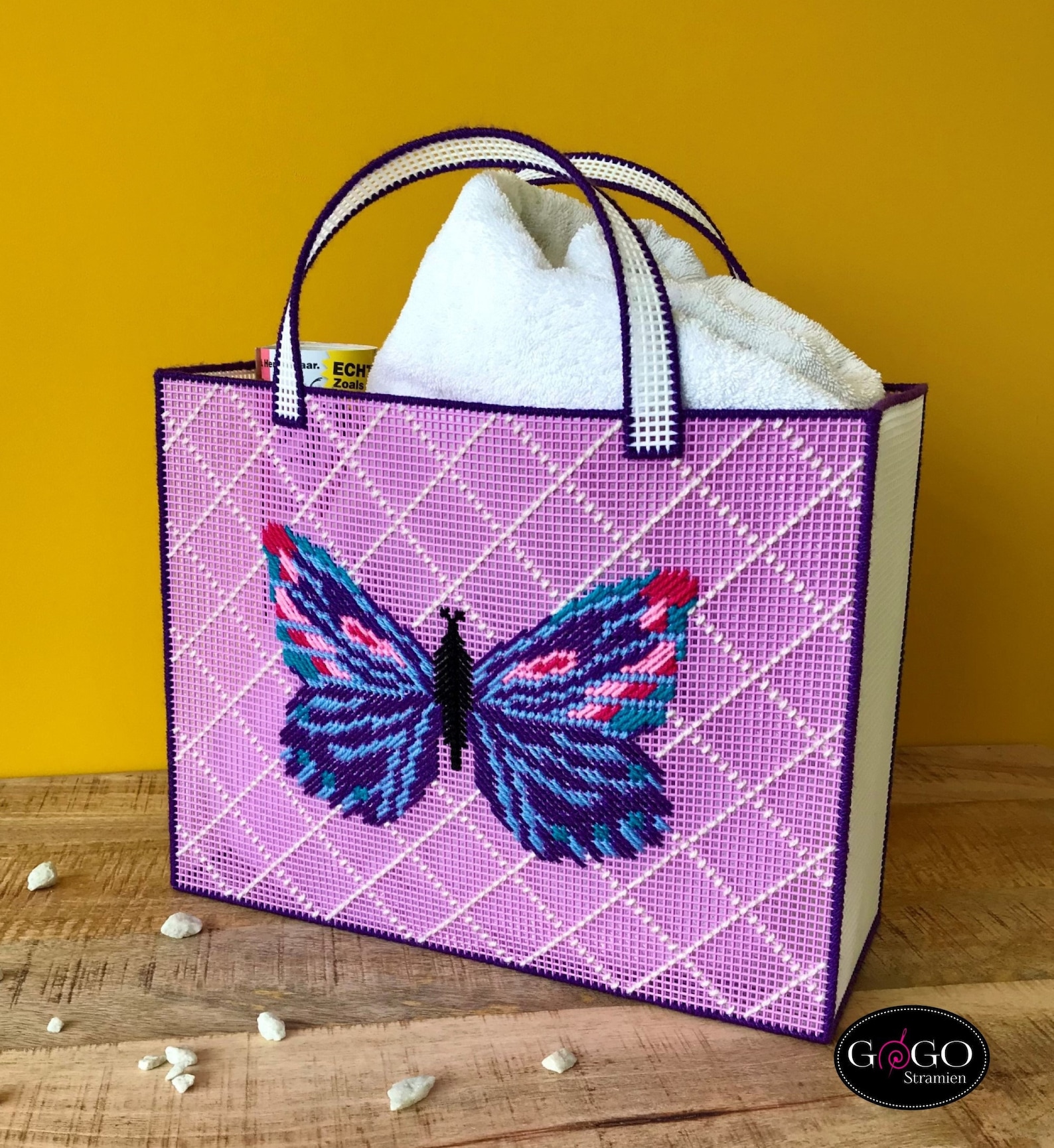 PDF Butterfly Tote Beach Bag Summer, Plastic Canvas, 7 Count Pattern ...