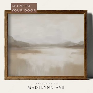 Abstract Landscape, Modern Abstract Landscape, Neutral Abstract ...