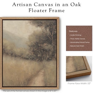 Framed Modern Rustic Landscape, Vintage Landscape, Landscape Oil ...