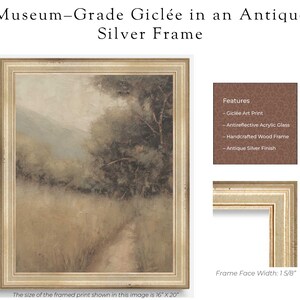Framed Modern Rustic Landscape, Vintage Landscape, Landscape Oil ...