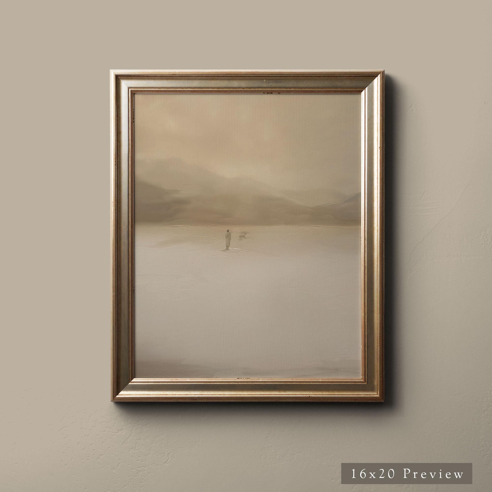 Framed Christian Minimalistic Art Print - Modern Religious Wall Art ...