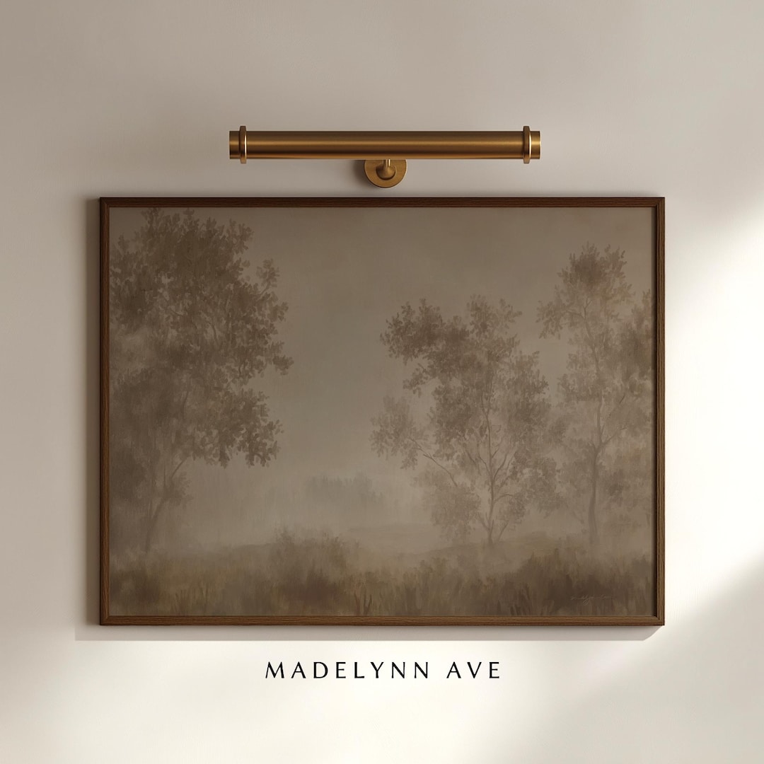 Homeward – Neutral Fall Landscape Unframed Art Print, Earthy Cottage ...